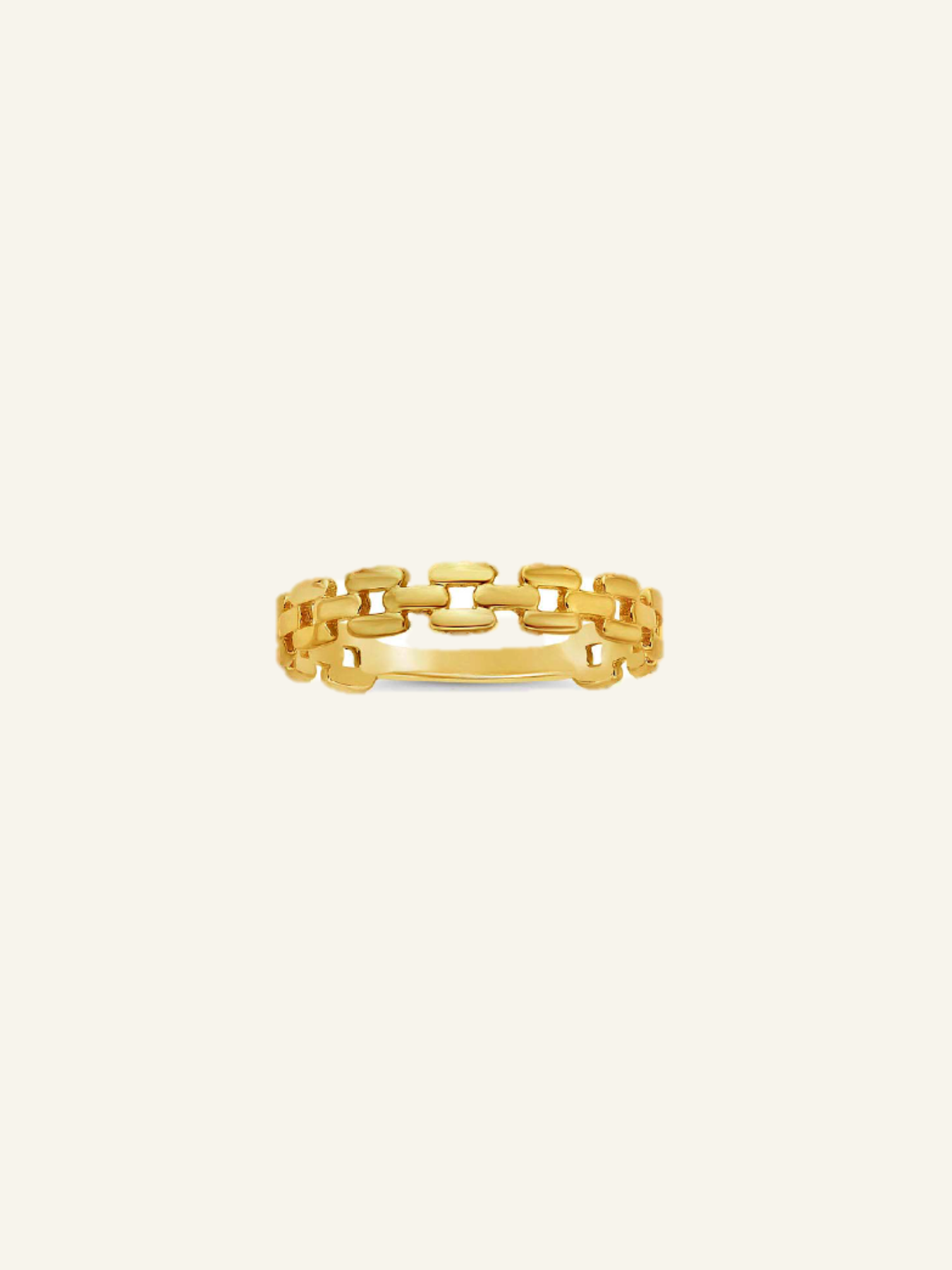 14k Solid Gold Link Ring