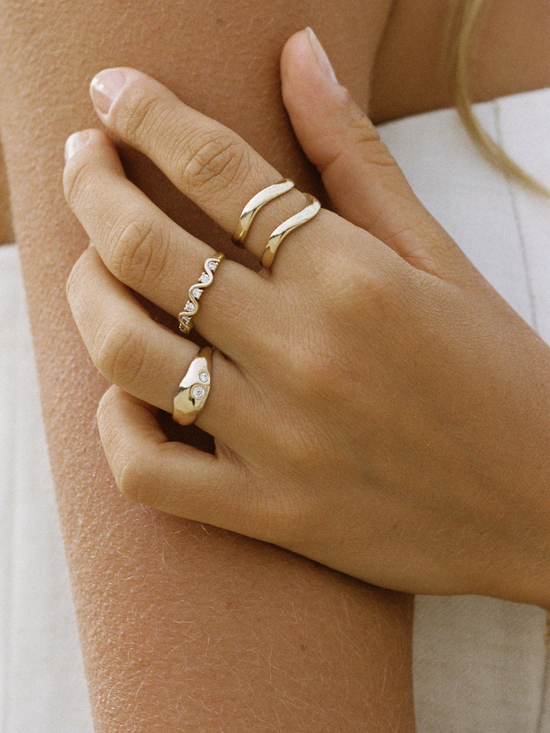 14k Gold Filled Signet Ring | Women's Gold Rings